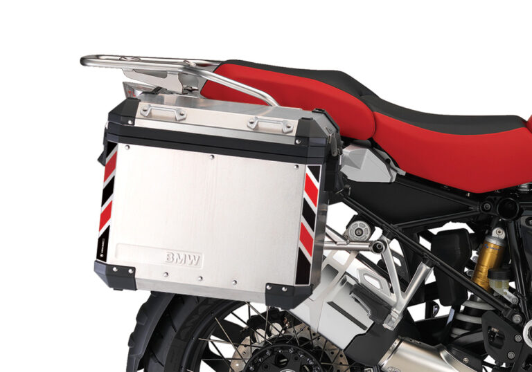 BMW Aluminum Side Panniers Black & Red Reflective Stripes - Signature ...