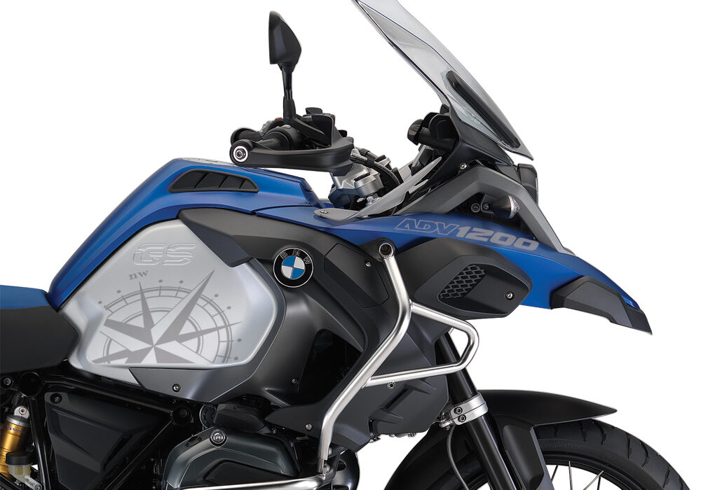 BMW R1200GS LC Adventure Racing Blue Compass Side Tank Stickers ...