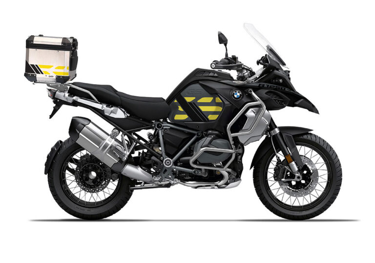 BMW Aluminum Top Box GS-Line Yellow Stickers - Signature Custom Designs